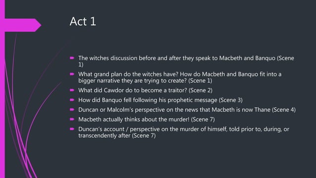 Gaps and Silences in the narrative of william shakespeare's Macbeth | PPTX