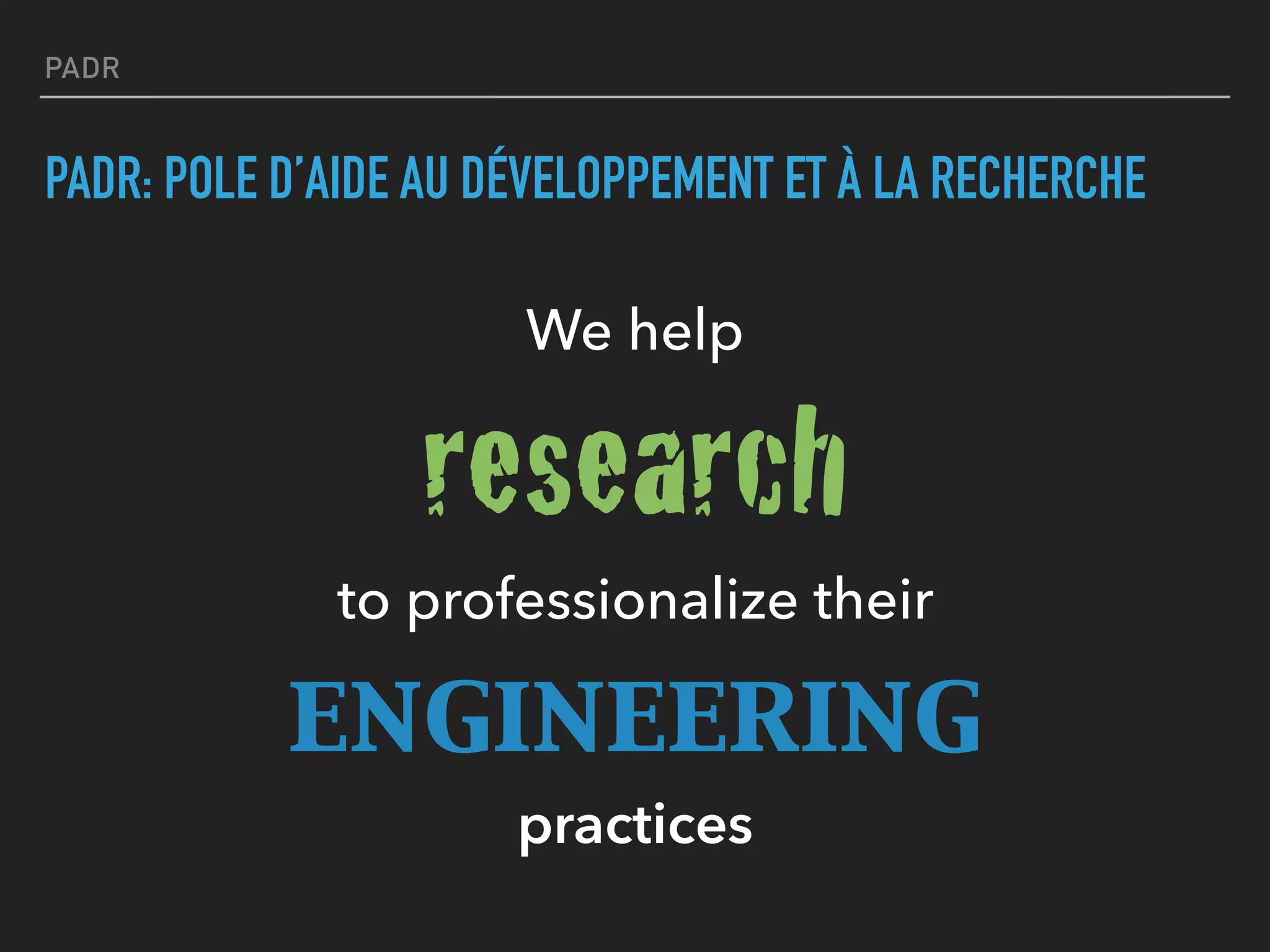 PADR - Engineering for Reseach | PPT