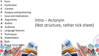 Language Analysis Structure - For Language Analysis Essay (English ...