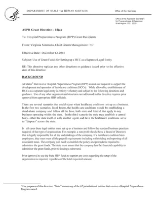 Details on Emergency Support Function no. 8 -- Hospital Emergency ...