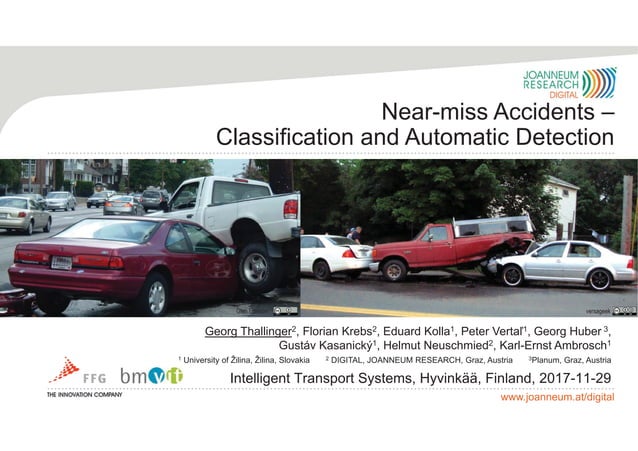 Near-miss accidents: Classification and Automatic Detection | PPT