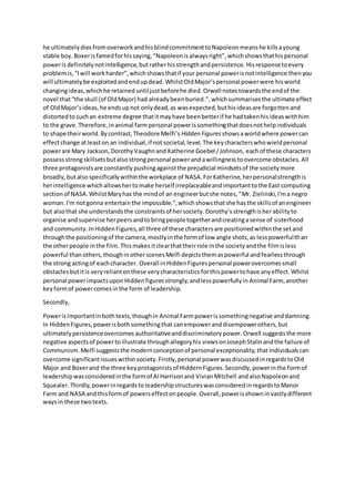 animal farm vs hidden figures essay | DOCX