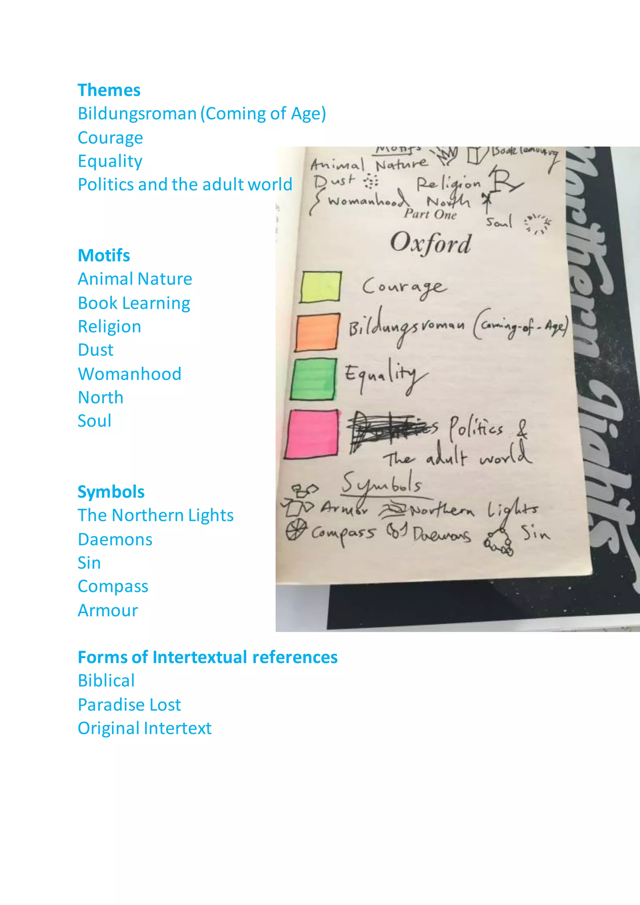 Northern Lights (Golden Compass) Annotation Guide w / Image | DOCX