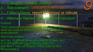 Fallacies of Rebuttal: Fallacies of counter-evidence, Ad Hominem, and ...