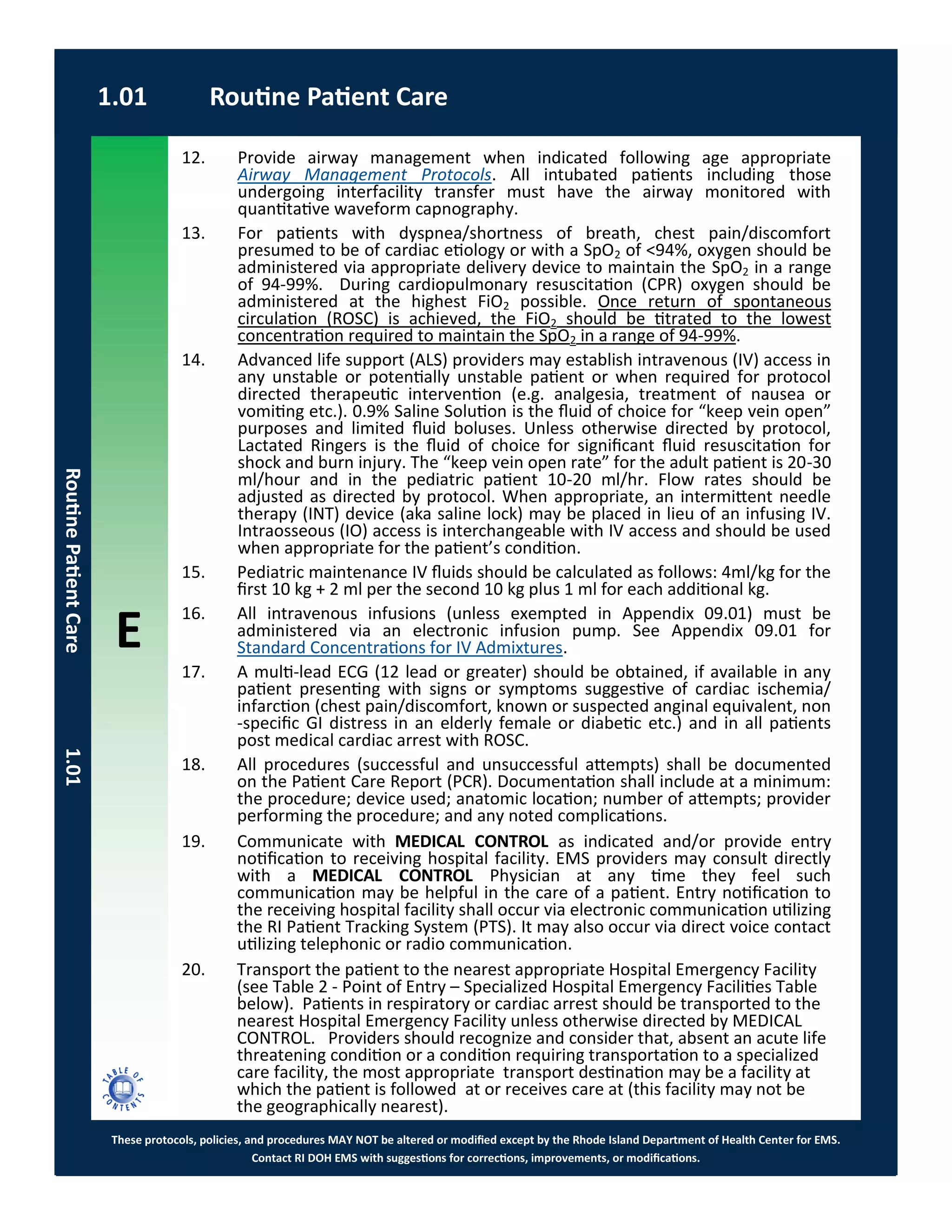 2017 RI EMS Statewide Protocols - 2017-01 | PDF