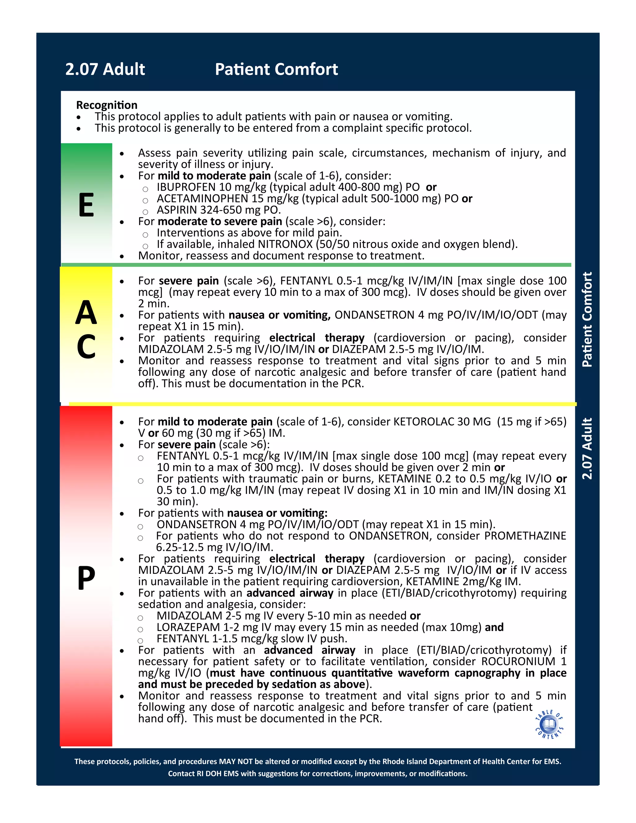 2017 RI EMS Statewide Protocols - 2017-01 | PDF
