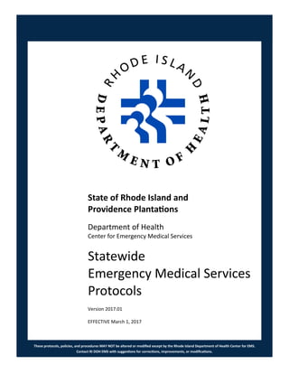 2017 RI EMS Statewide Protocols - 2017-01 | PDF