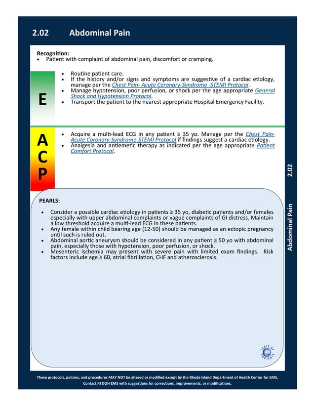 2017 RI EMS Statewide Protocols - 2017-01 | PDF
