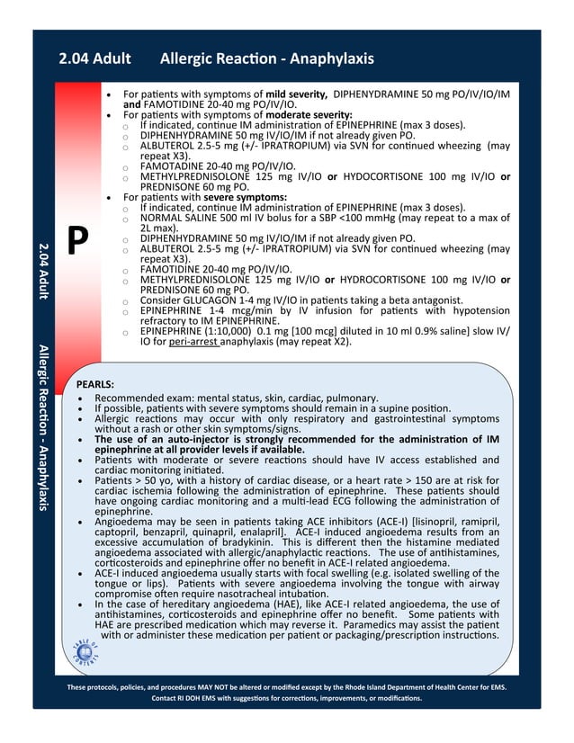 2017 RI EMS Statewide Protocols - 2017-01 | PDF
