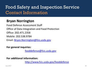 Food Defense Preparedness and Recall Exercise Package | PDF