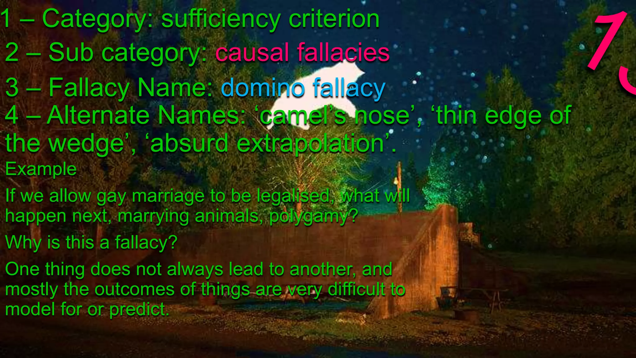 Fallacies of Sufficiency: Missing Evidence and Causal Fallacies | PPTX