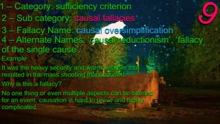 Fallacies of Sufficiency: Missing Evidence and Causal Fallacies | PPT