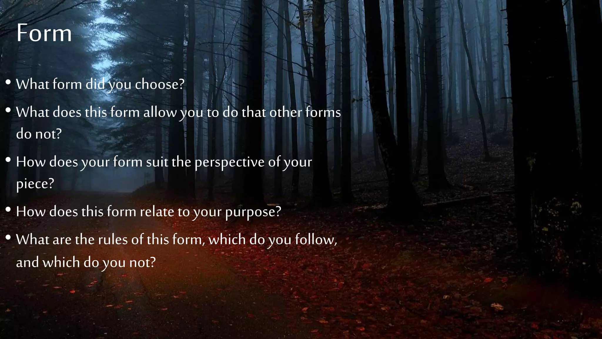 Written explanation (Statement of Intention) | PPT