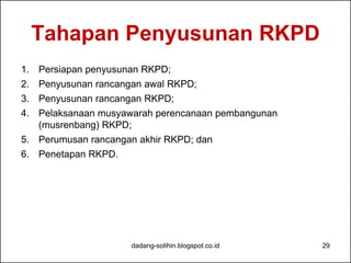 Strategi Percepatan Pembangunan Daerah dalam Penyusunan RKPD | PDF