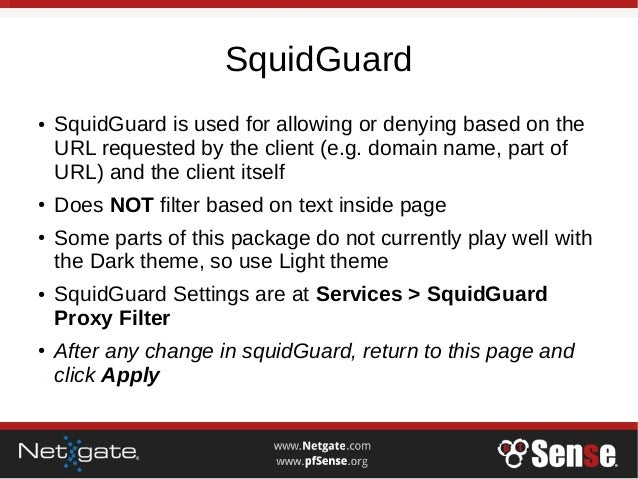 Squid Squidguard And Lightsquid On Pfsense 23 And 24 Pfsense Hang