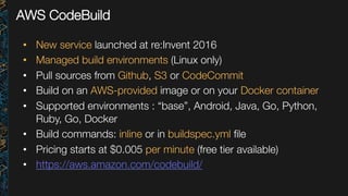 The AWS DevOps combo (January 2017) | PPT | Free Download