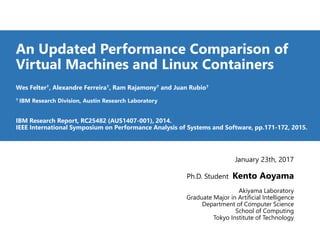 An Updated Performance Comparison of Virtual Machines and Linux Containers | PDF | Operating ...
