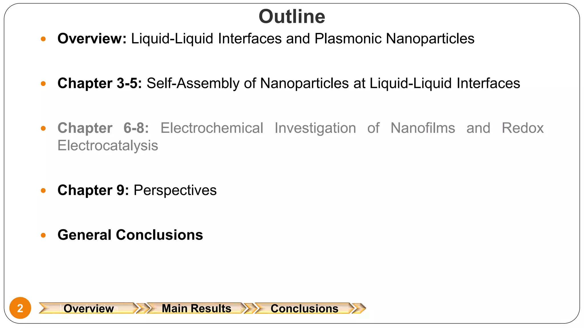 Public Defense "Assemblies of gold nanoparticles at liquid-liquid ...