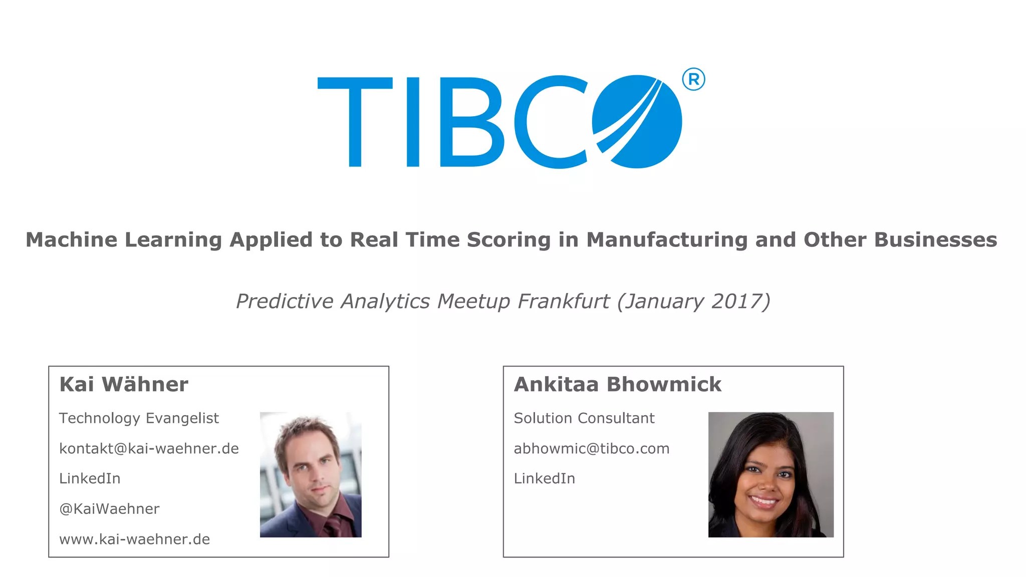 Machine Learning Applied to Real Time Scoring in Manufacturing and ...