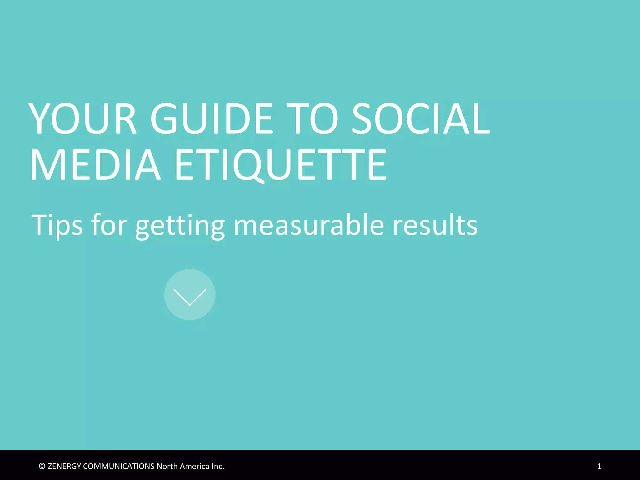 Your Guide to Social Media Etiquette | PPT