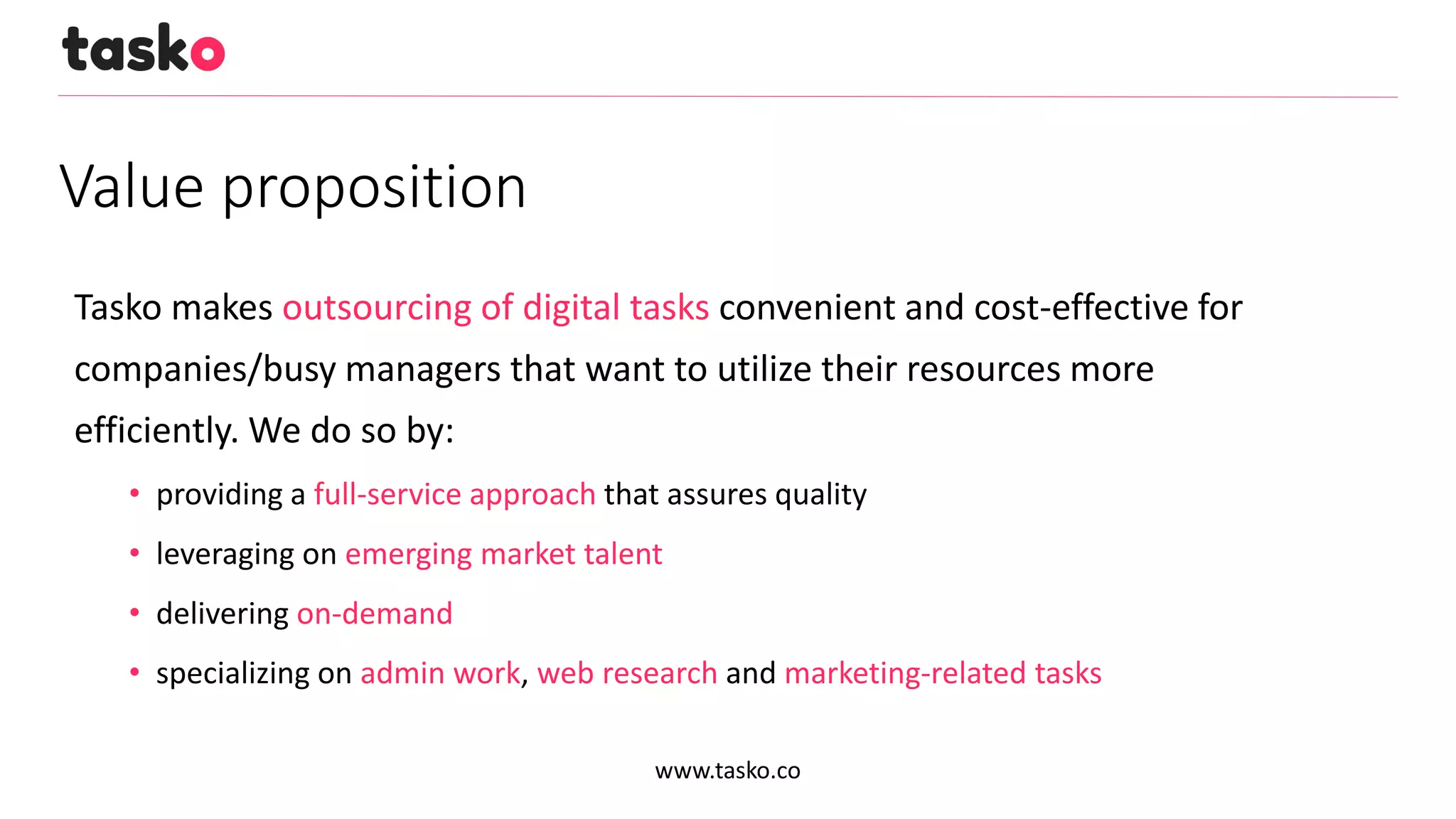 Tasko (tasko.co) Pitch | PPT