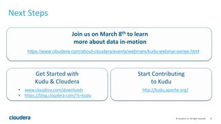 Part 2: Apache Kudu: Extending the Capabilities of Operational and Analytic Databases | PPT