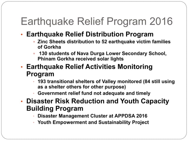 20170217 disaster risk reduction & youth capacity building rise nepal | PPT
