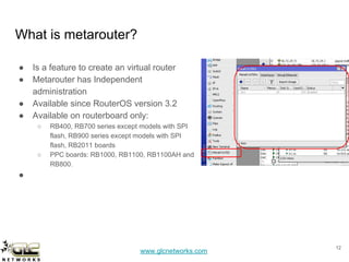 Mikrotik metarouter | PPT