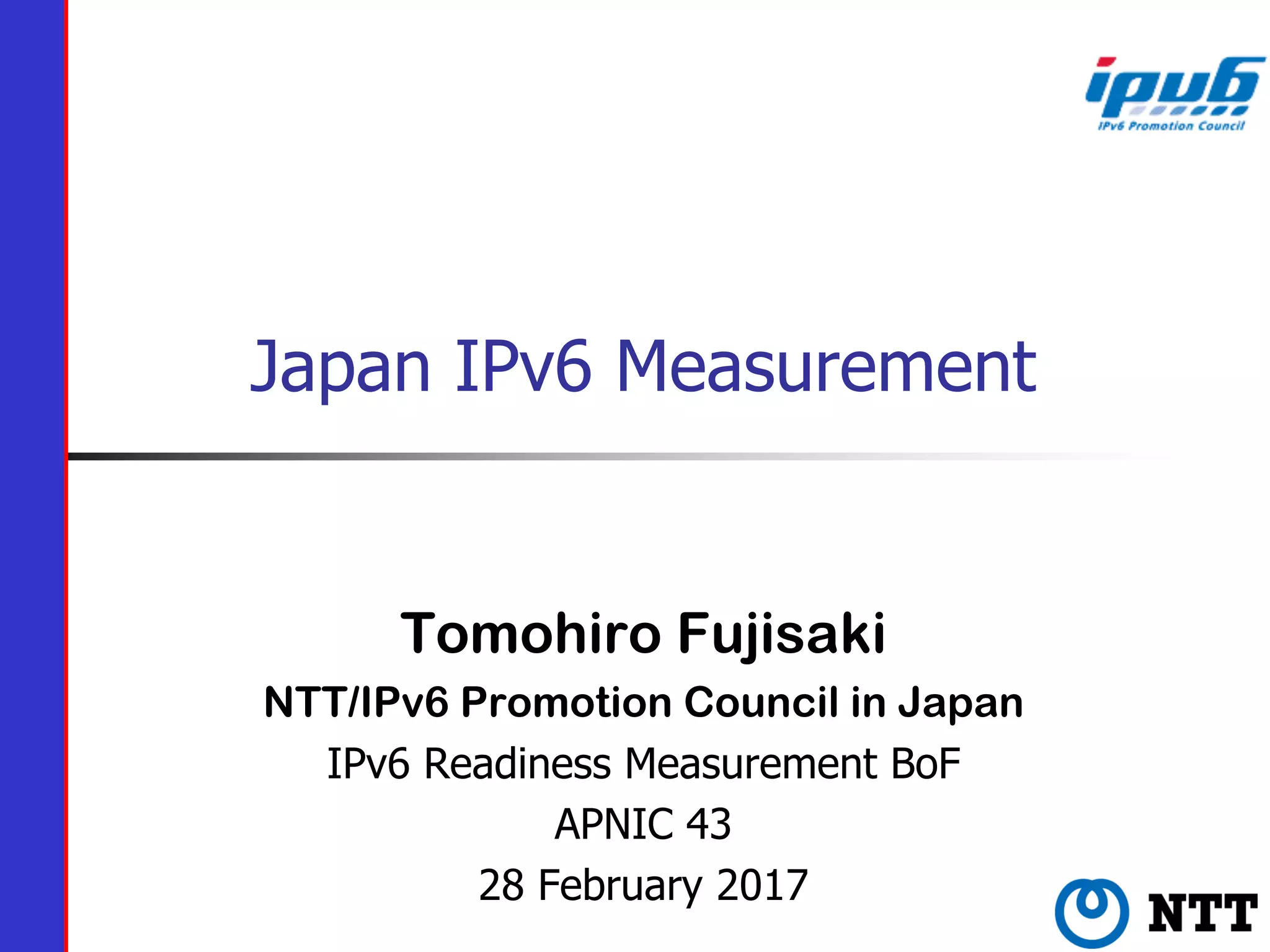 Japan IPv6 Measurement | PDF | Internet | Computing