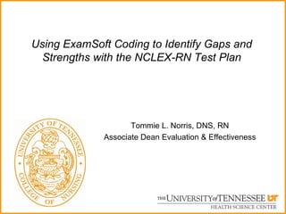 Using ExamSoft Codings to Identify Gaps and Strengths with the NCLEX-RN ...