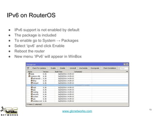 IPv6 on Mikrotik | PDF