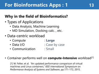Evaluation of Container Virtualized MEGADOCK System in Distributed Computing Environment | PPT