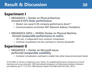 Evaluation of Container Virtualized MEGADOCK System in Distributed Computing Environment | PPT