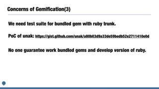 Gemification plan of Standard Library on Ruby | PPT