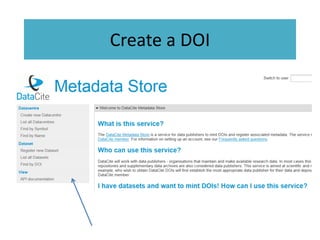 DataCite DOI - Madeleine de Smaele | PPT