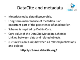 DataCite DOI - Madeleine de Smaele | PPT