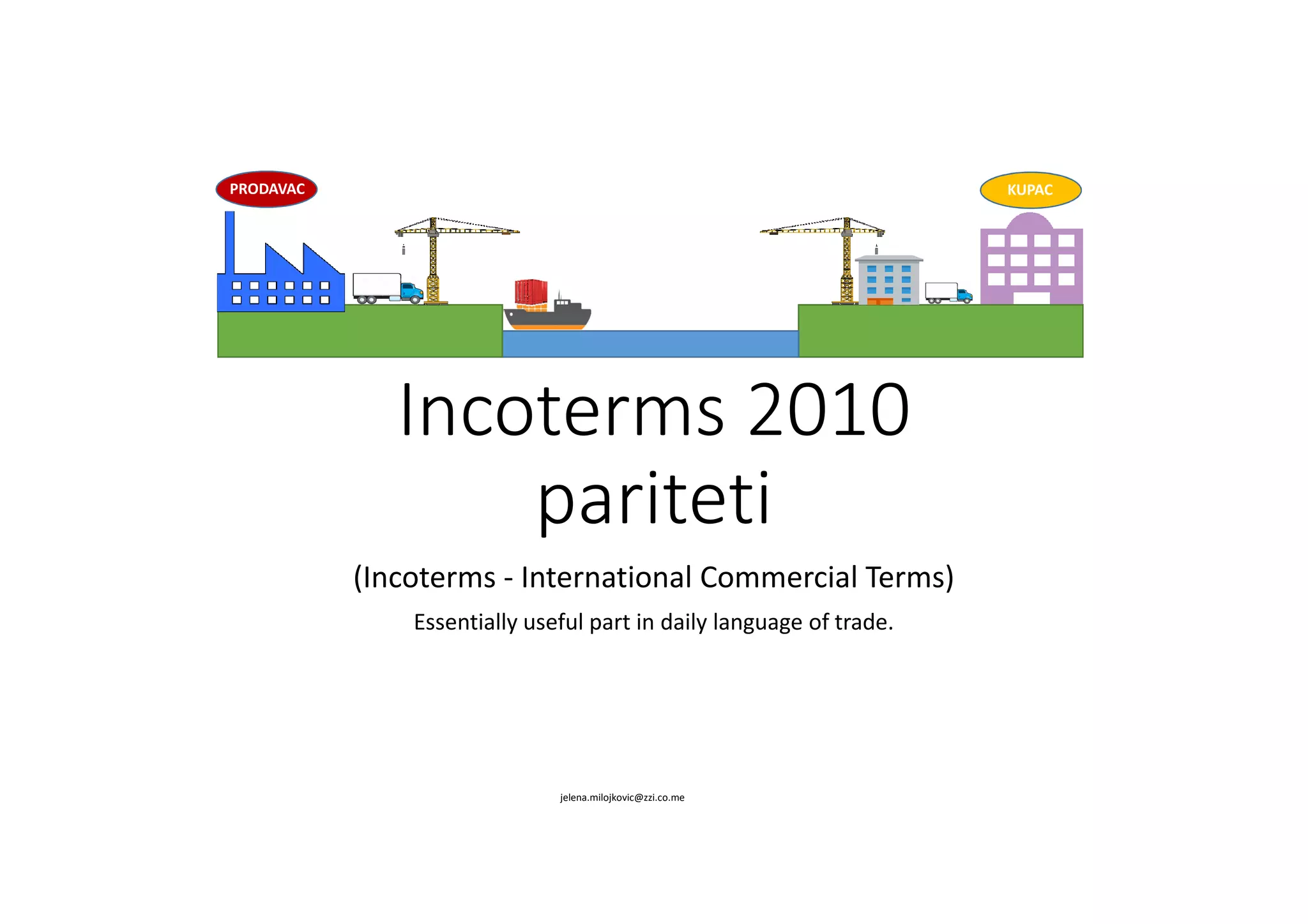 Incoterms 2010 pariteti | PDF