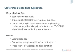 Publishing conference proceedings internationally: Tips and tricks | PPTX