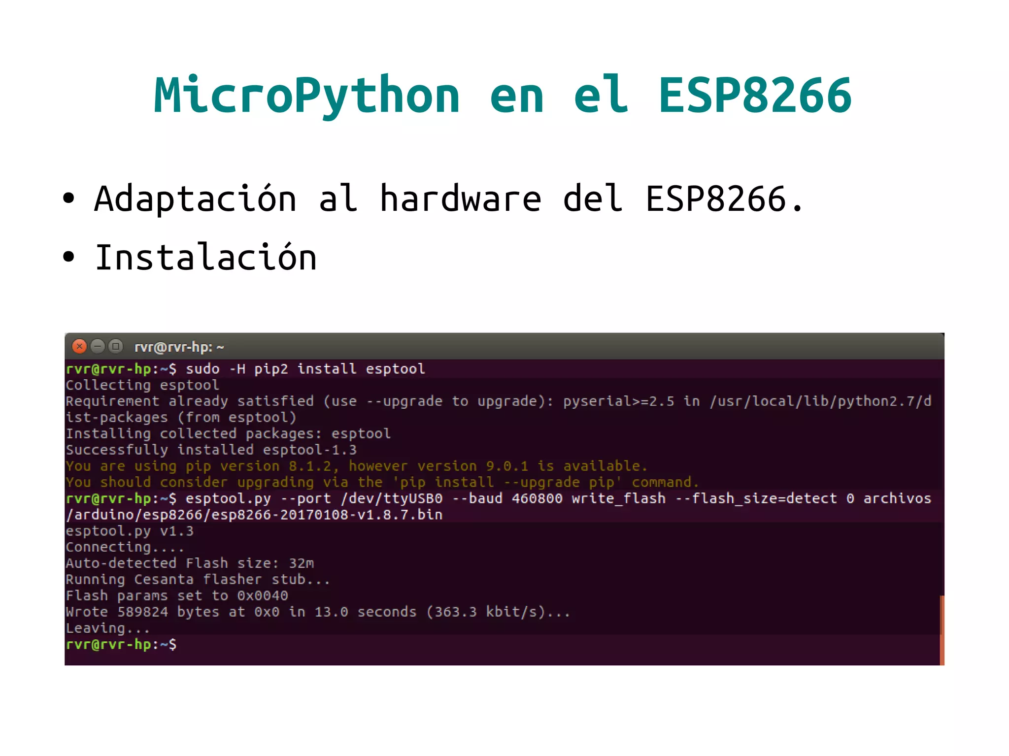 MicroPython en el ESP8266 | PDF | Programming Languages | Computing
