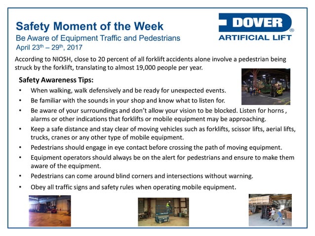 Dover ALS Safety Moment of the Week 24-Apr-2017 | PDF | Auto Safety ...