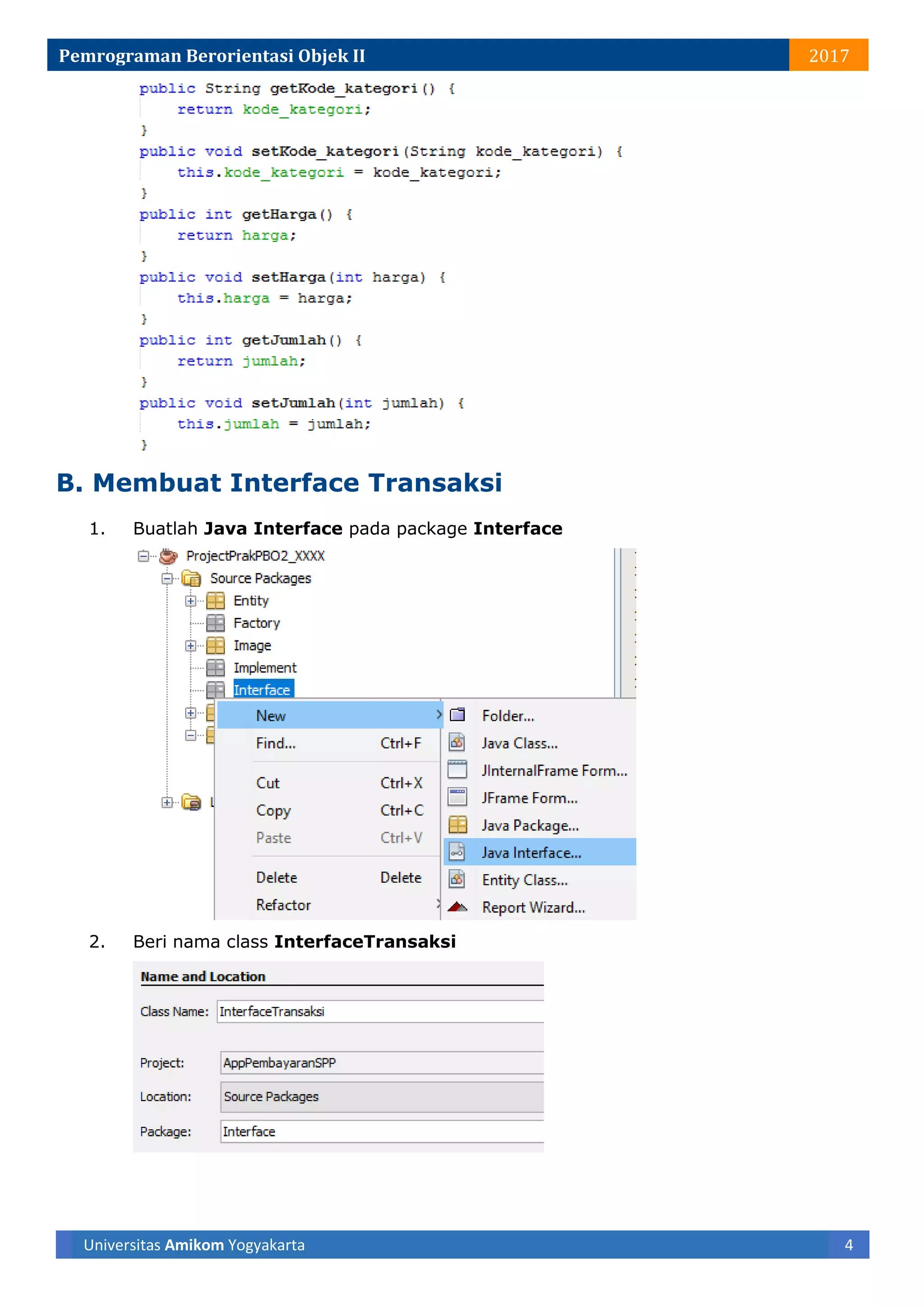 cara membuat Form Transaksi Java | PDF