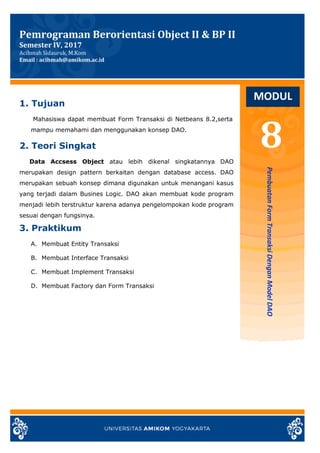 cara membuat Form Transaksi Java | PDF