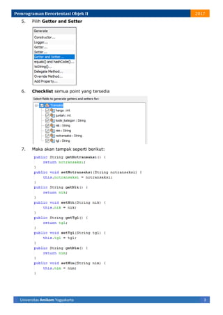 cara membuat Form Transaksi Java | PDF