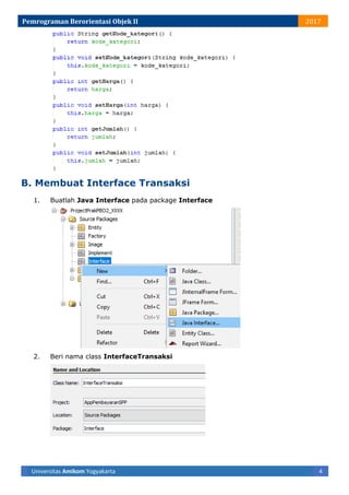 cara membuat Form Transaksi Java | PDF