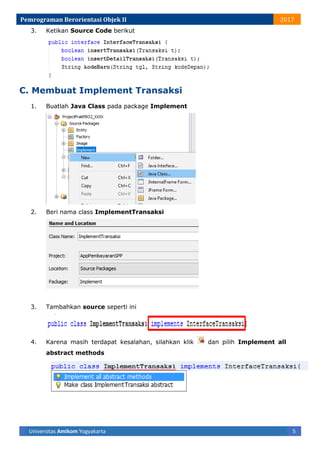 cara membuat Form Transaksi Java | PDF