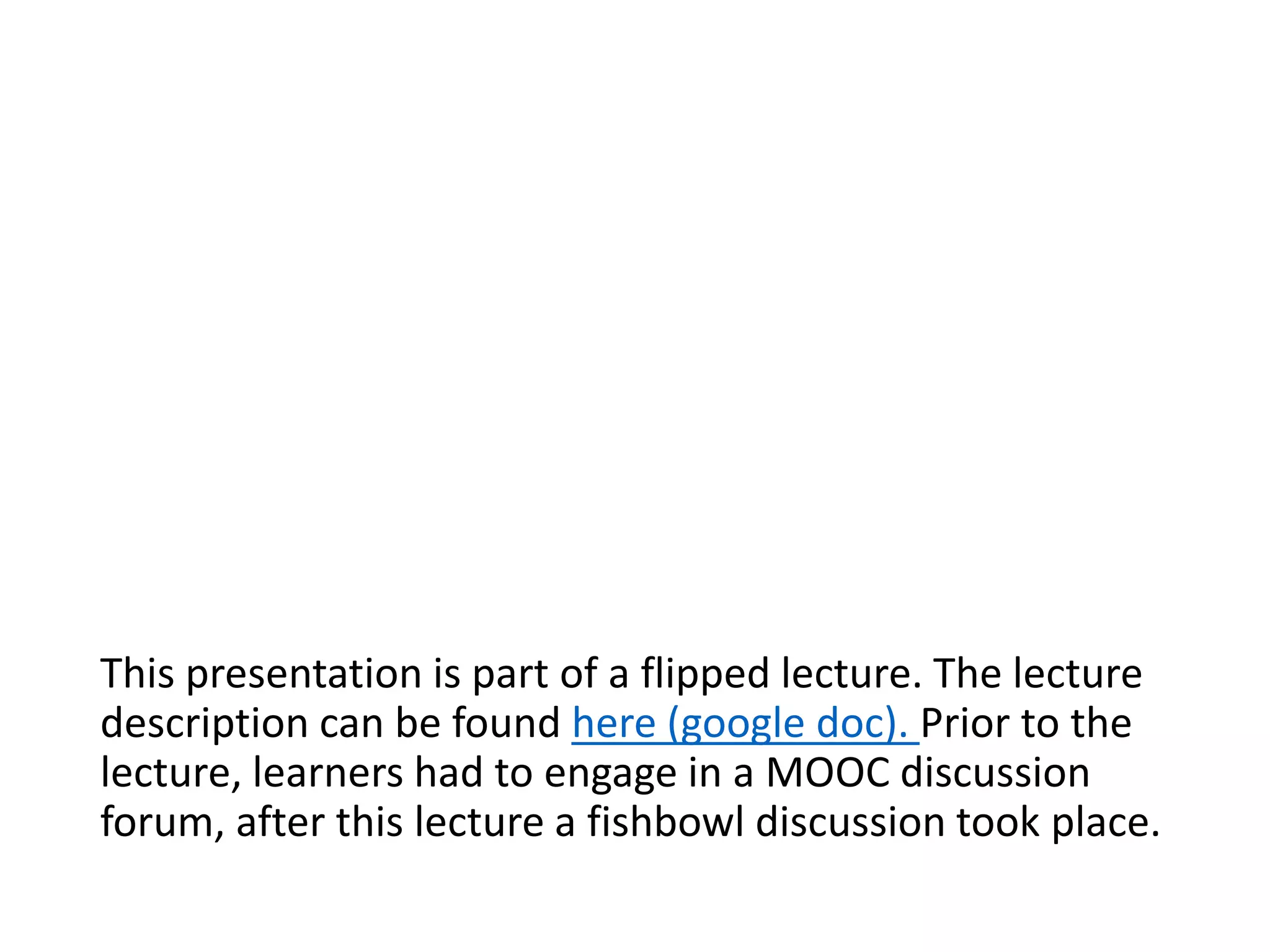EdTech: communicating and learning virtually - Example of a flipped ...