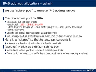 OpenStack Neutron IPv6 Lessons | PPT