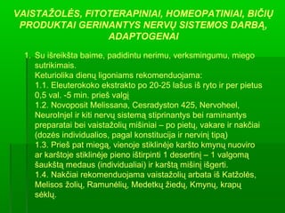 Adaptogenai medicinoje | PPT