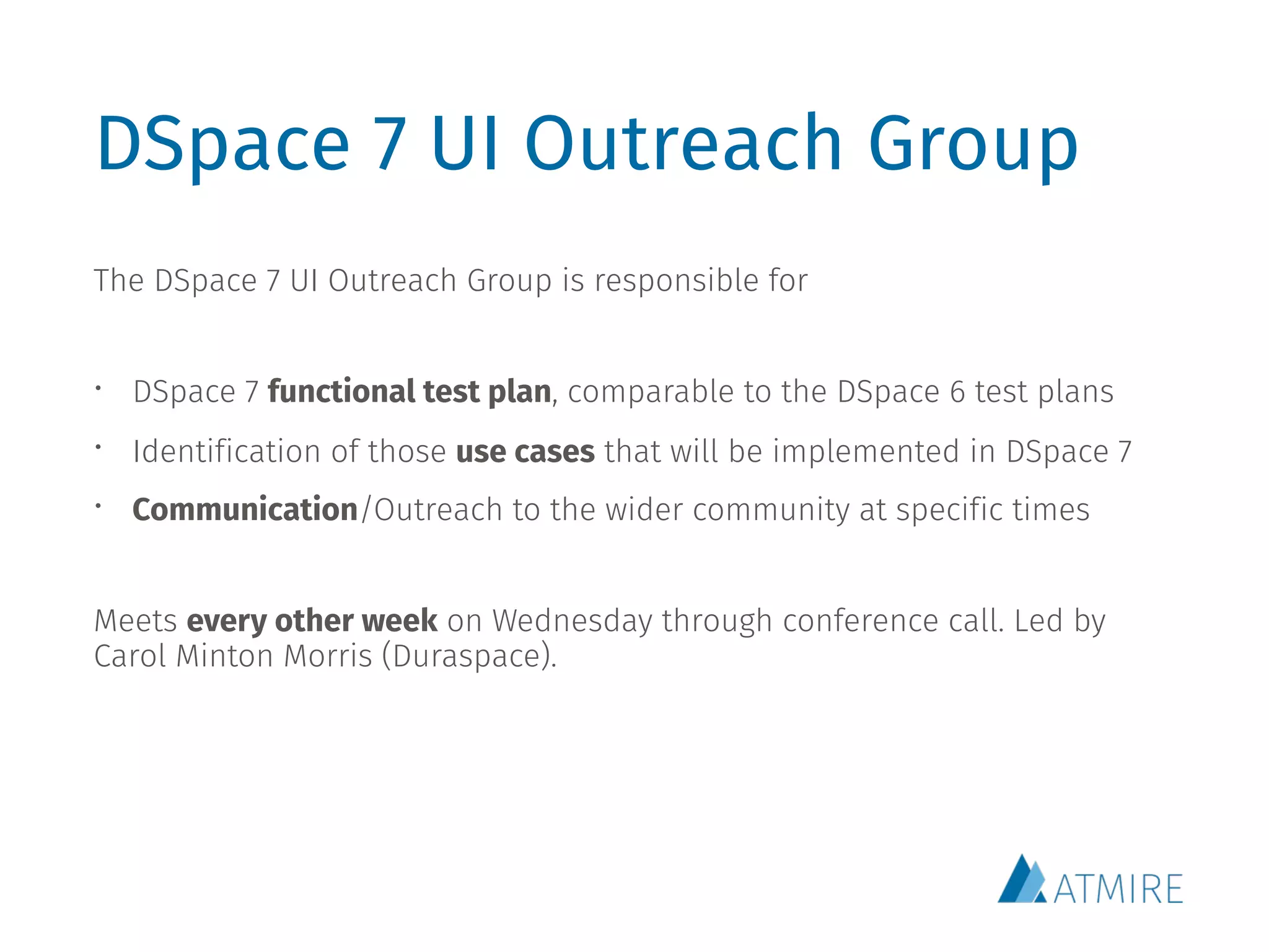 Update on DSpace 7 | PDF