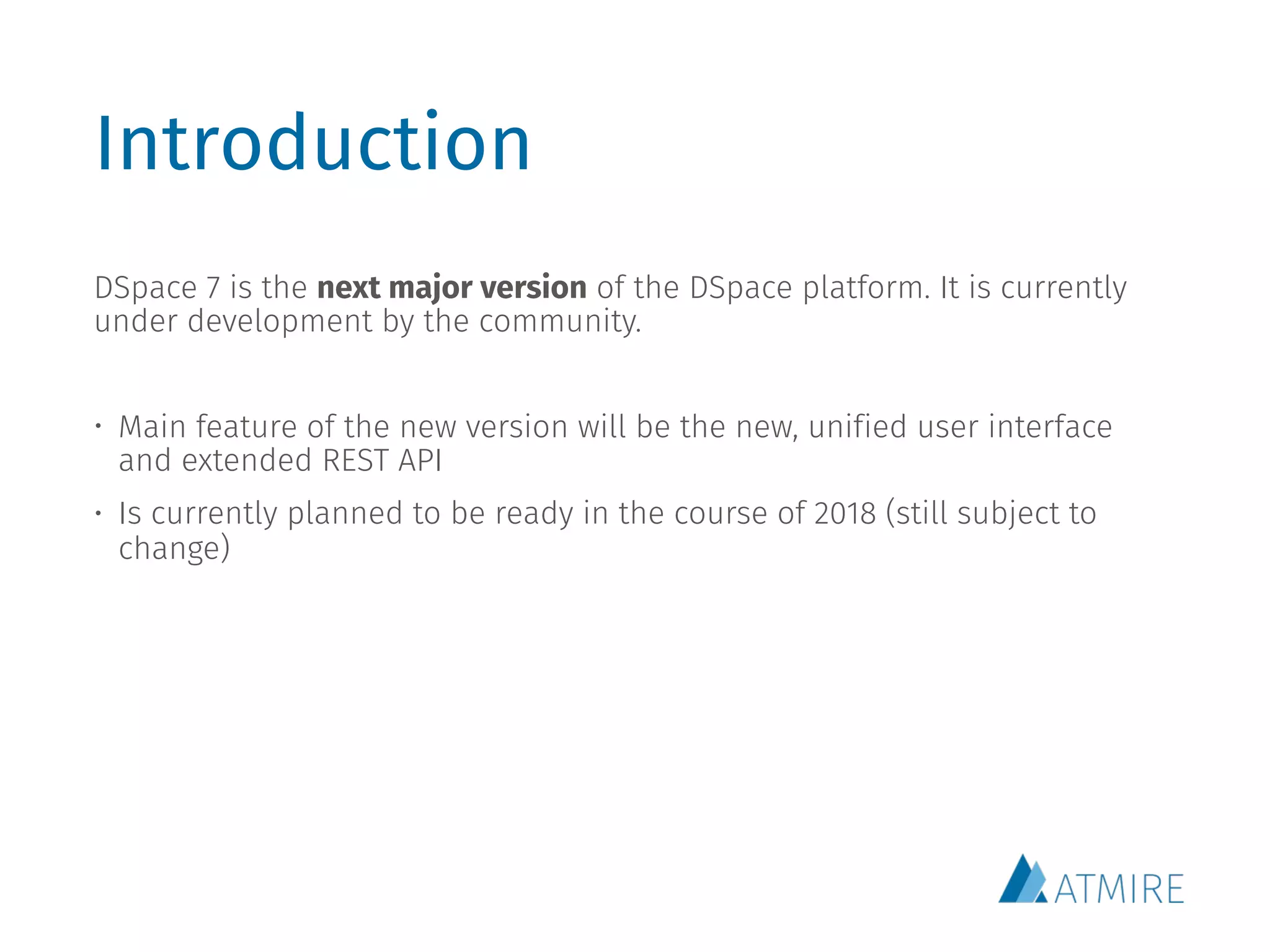 Update on DSpace 7 | PDF